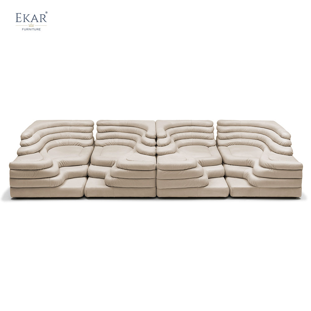 Elegant sofa with layered design